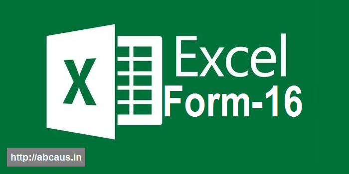 Excel Auto Salary TDS Certificate Form 16 For AY 2018 19 Download